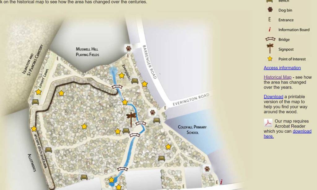 Maps – Friends of Coldfall Wood & Muswell Hill Playing Fields